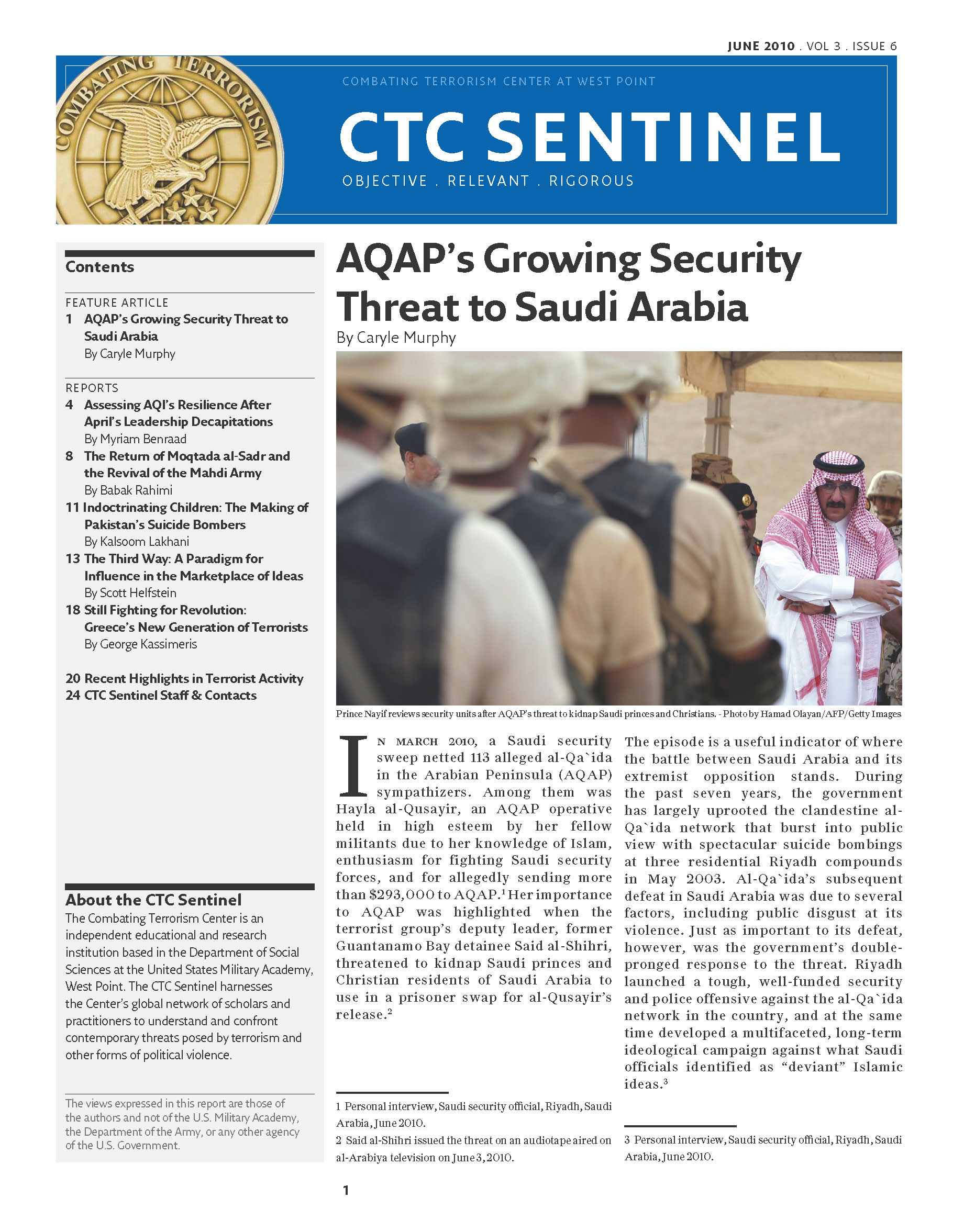 AQAP’s Growing Security Threat to Saudi Arabia - Combating Terrorism ...