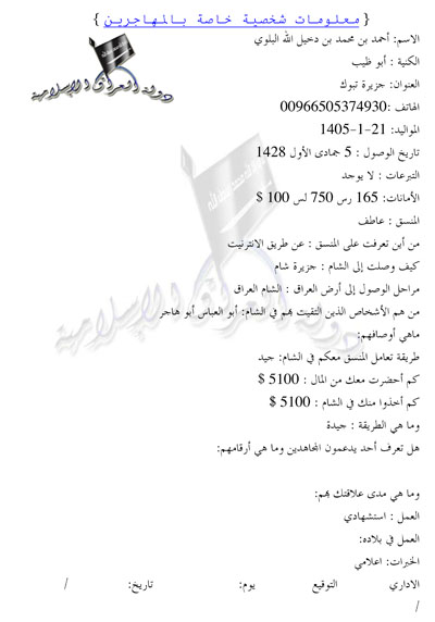 PI for Ahamed bin Muhammad Al-Balawi - Combating Terrorism Center at ...