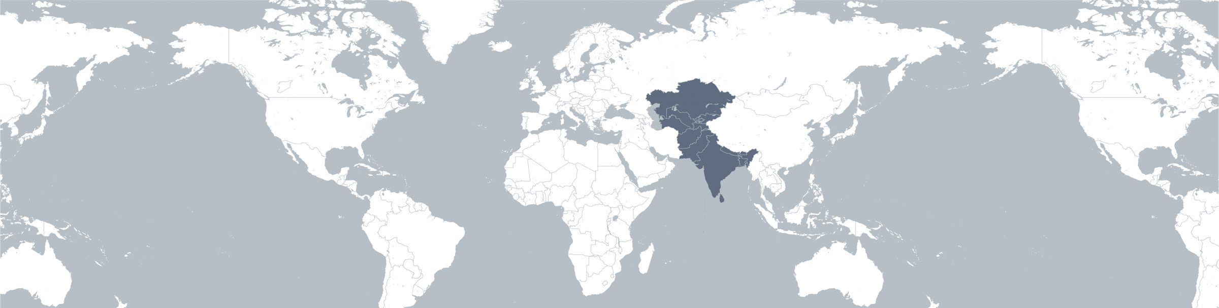 south central asia physical map
