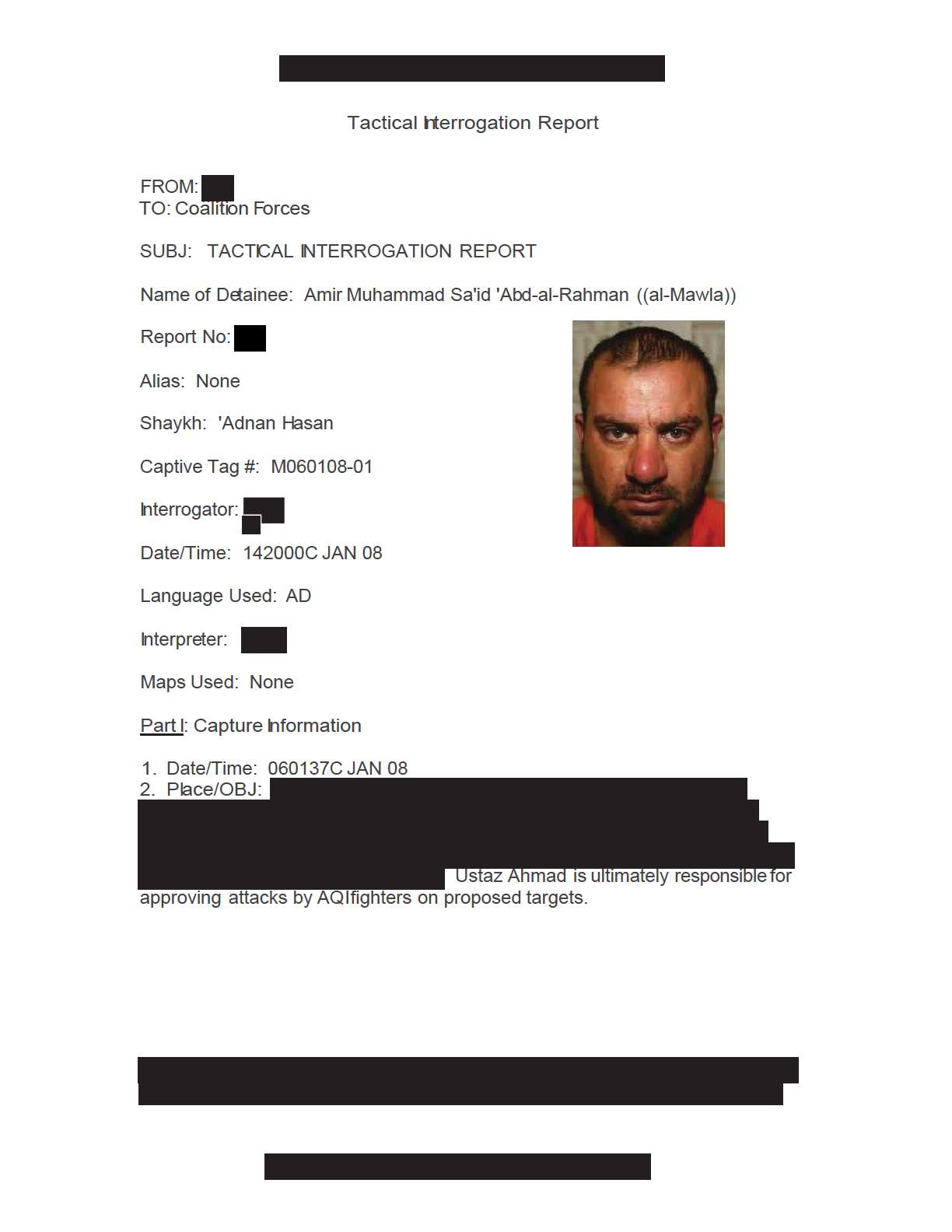 Al-Mawla TIR 2 – January 14, 2008 - Combating Terrorism Center at West ...