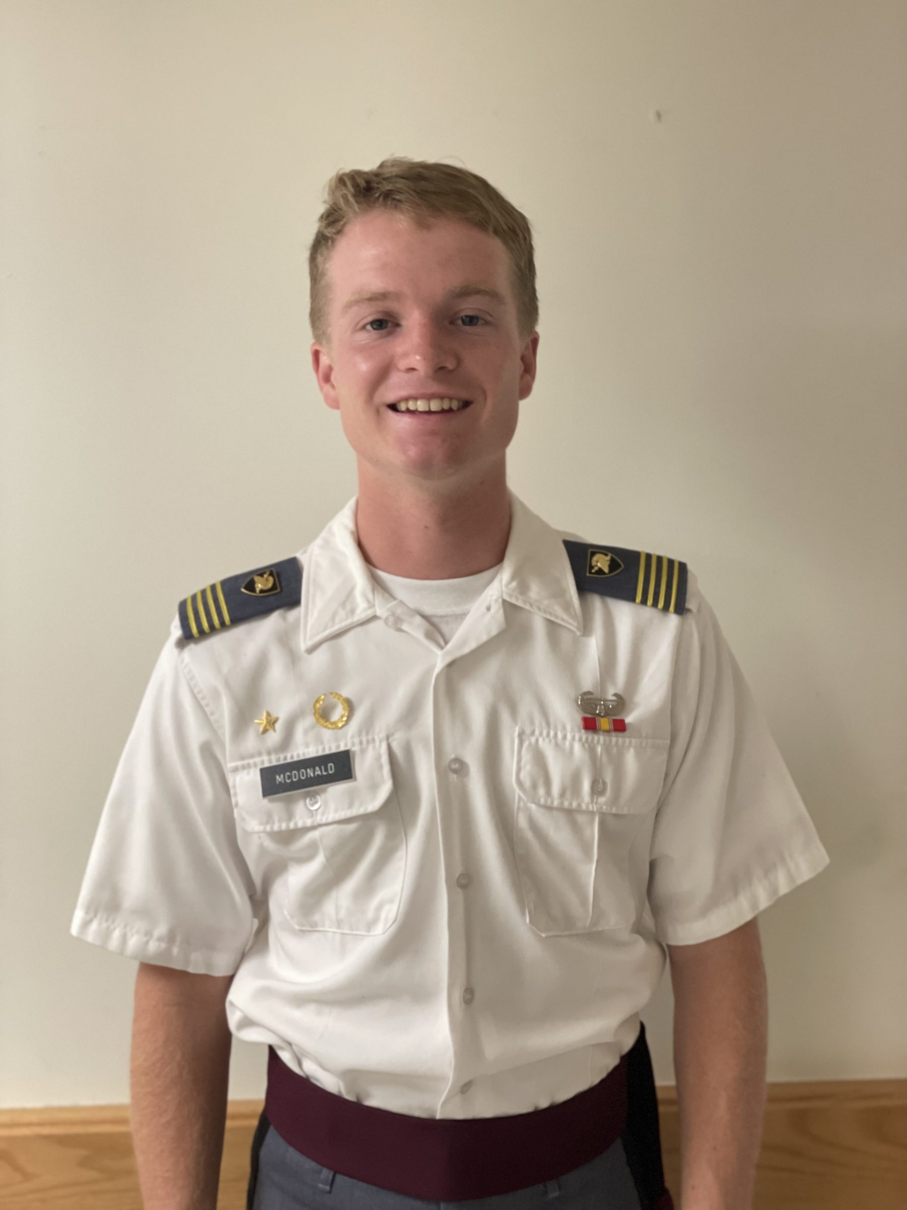 CDT Nicholas McDonald is the CTC's Cadet of the Month for October 2021 ...